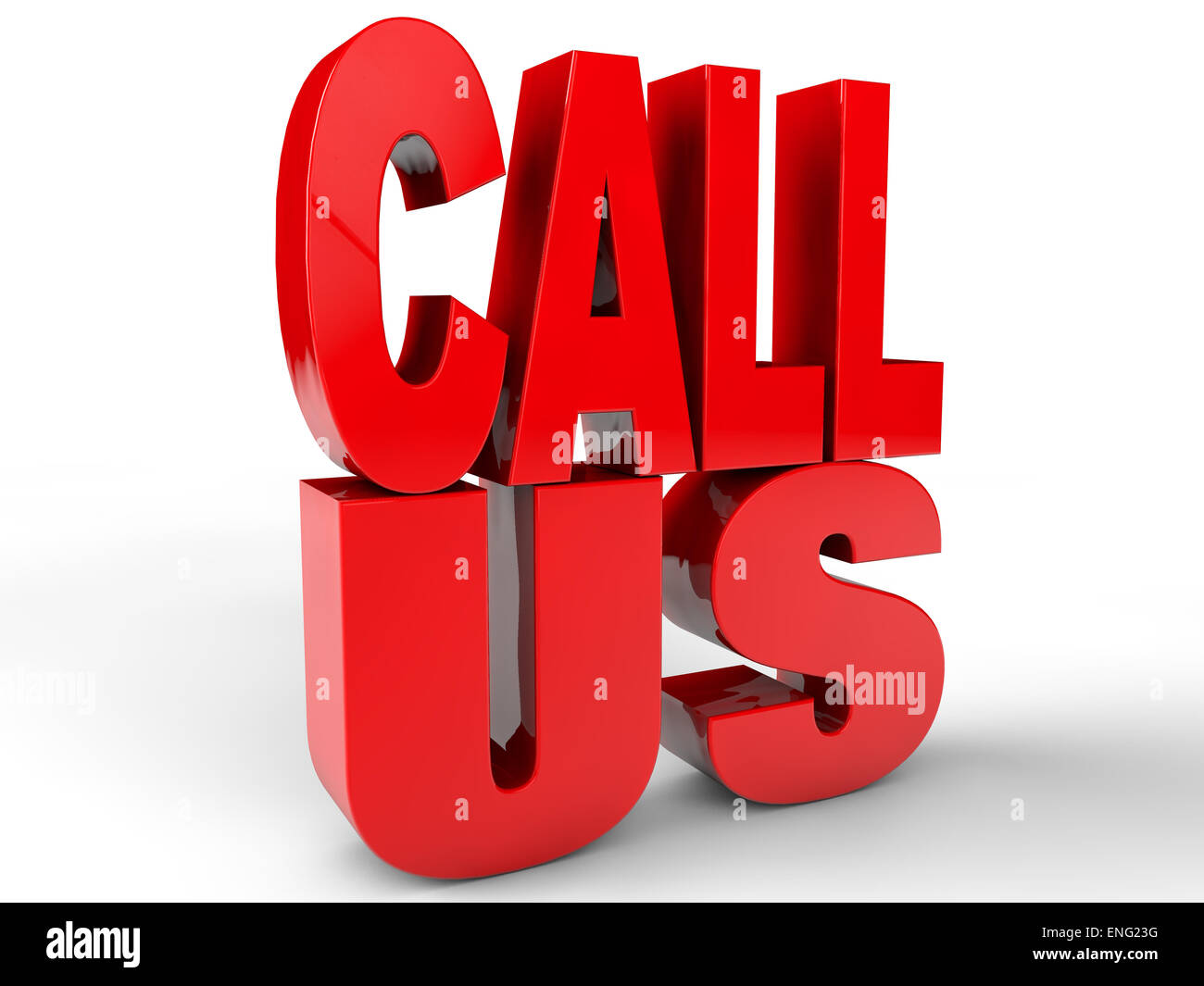 Call us - over white Background Stock Photo - Alamy