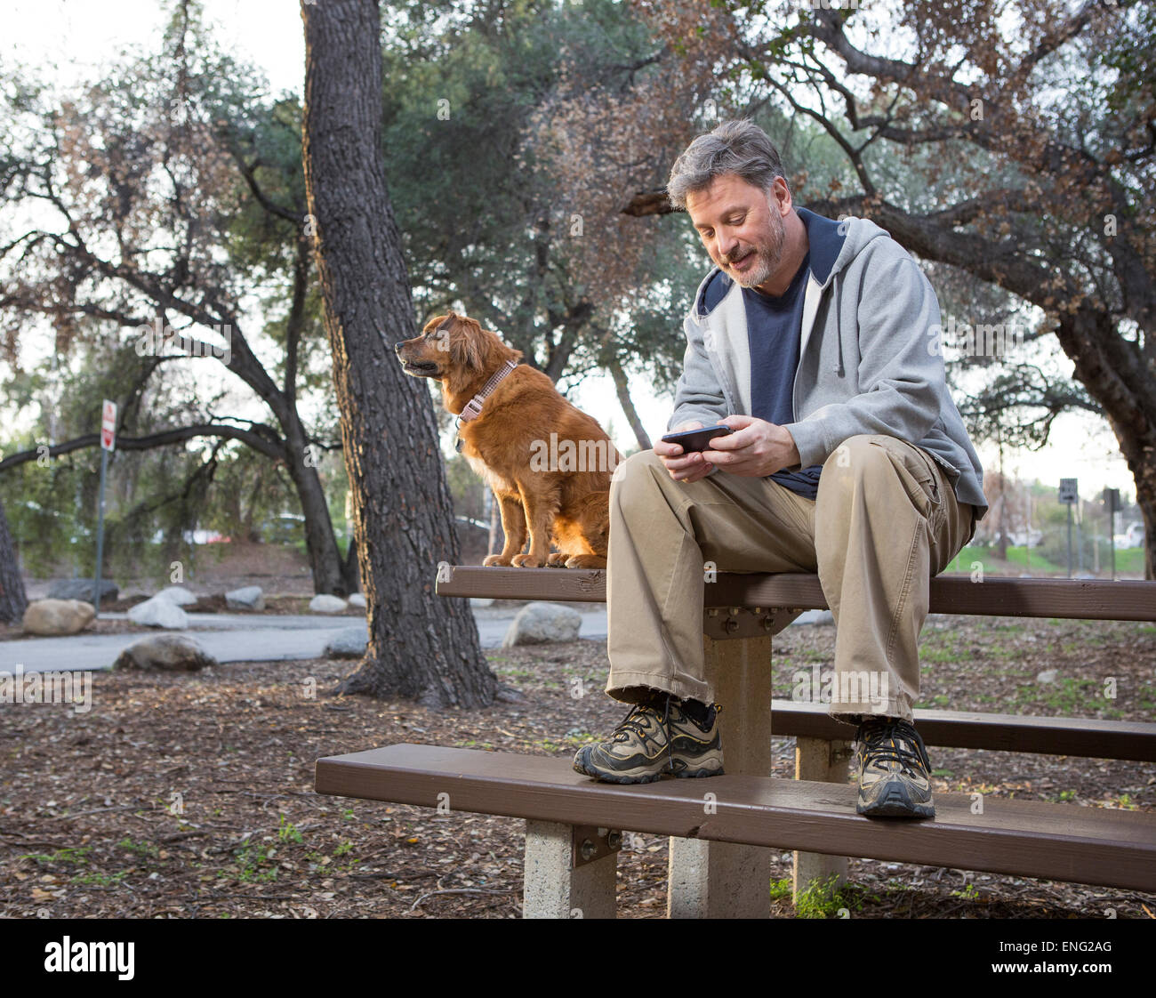 Picnic table park hi-res stock photography and images - Alamy
