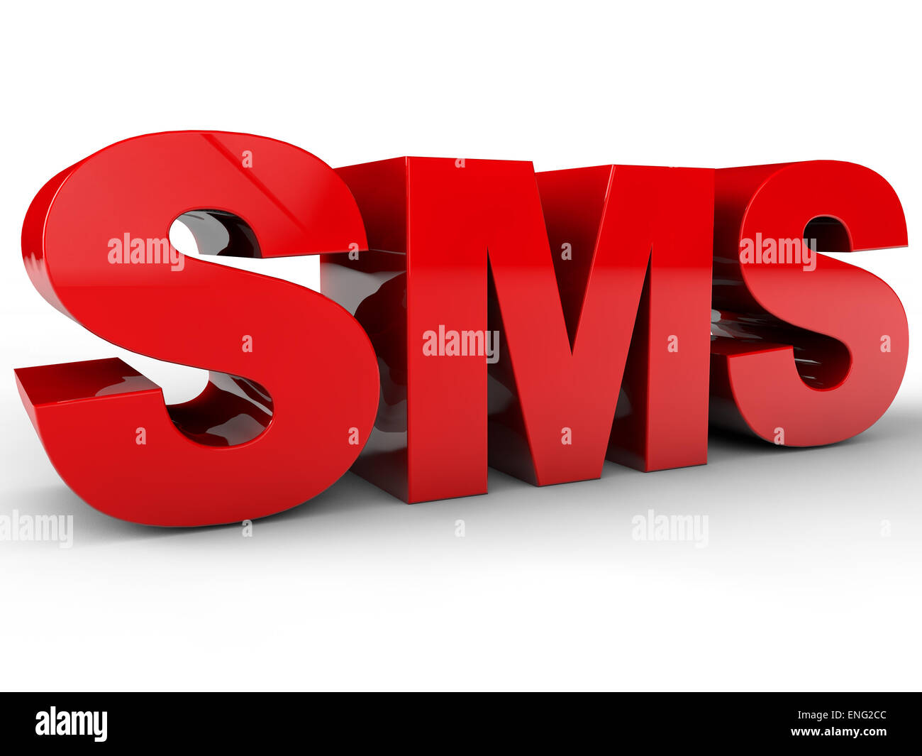 Sms 3d text over white hi-res stock photography and images - Alamy