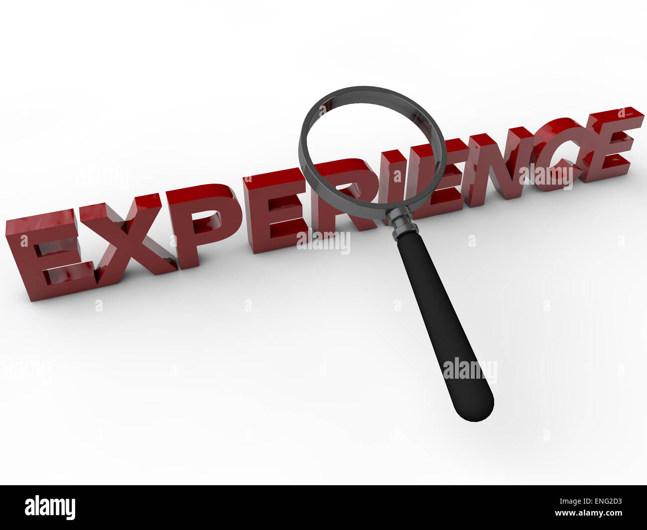 Experience - 3D Text over white Background Stock Photo - Alamy