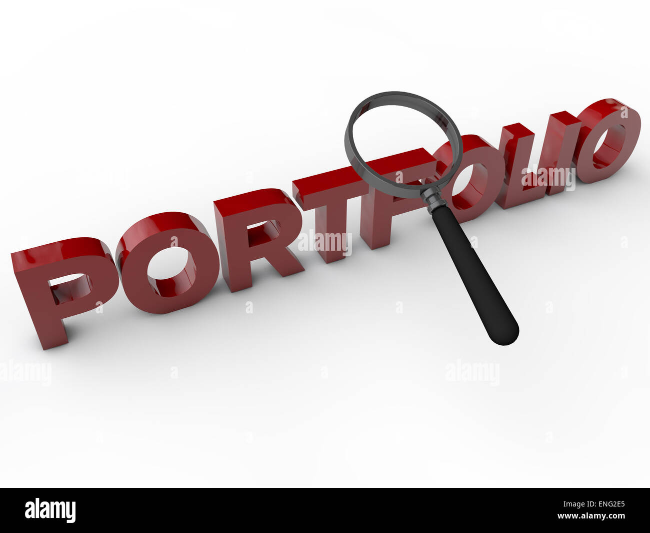 Portfolio - 3D Text over white background Stock Photo - Alamy