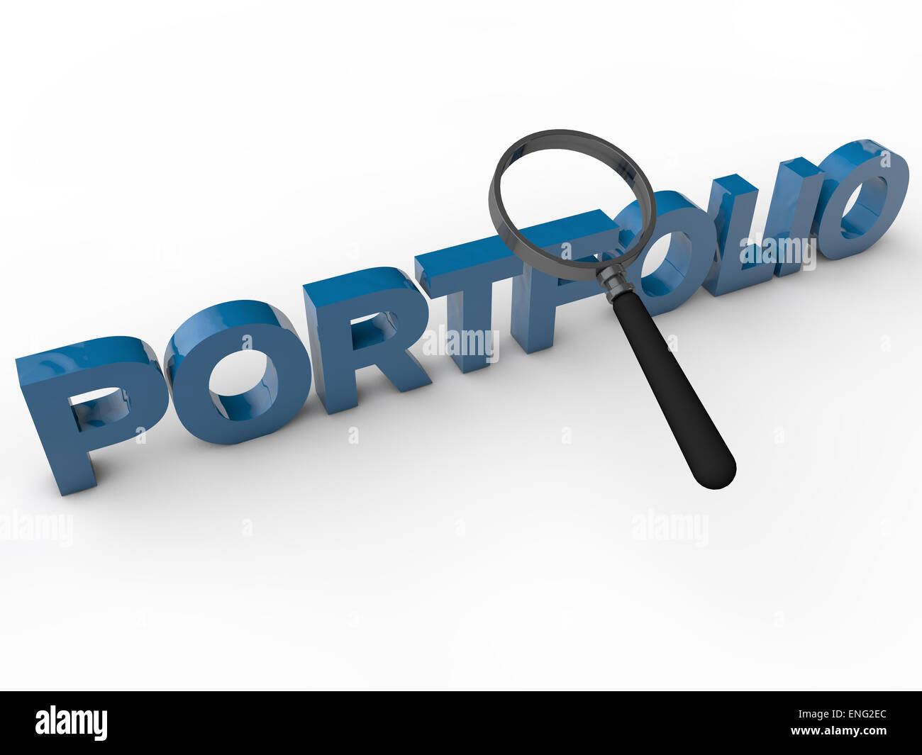 Portfolio - 3D Text over white background Stock Photo - Alamy