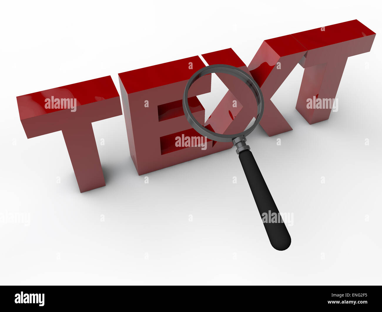 Text - 3d text over white background Stock Photo - Alamy