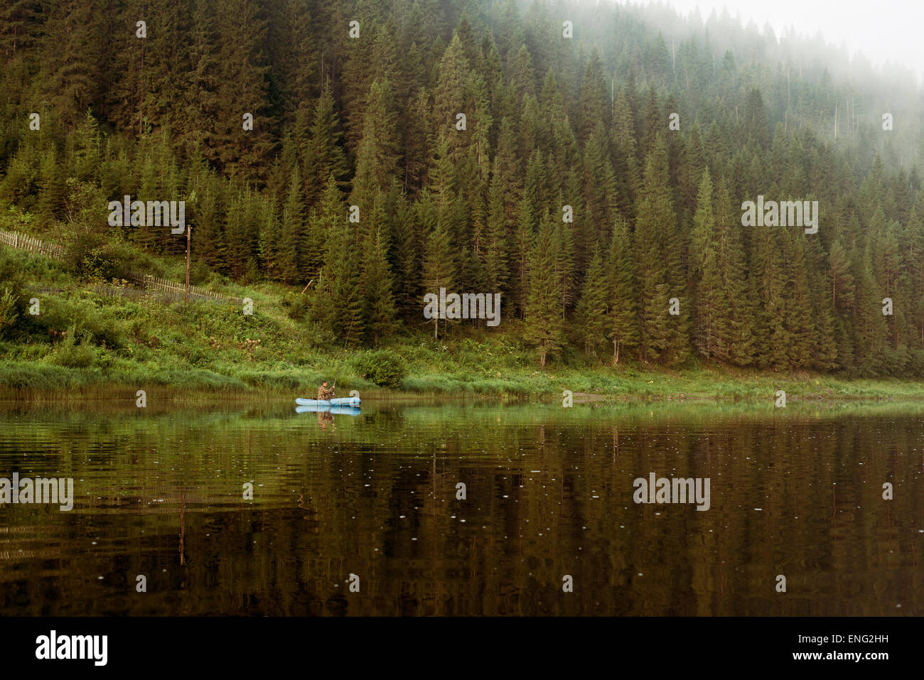 Summer day remote forest lake hi-res stock photography and images - Alamy