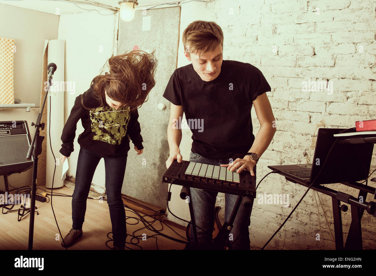 Playing band with drum hi-res stock photography and images - Alamy