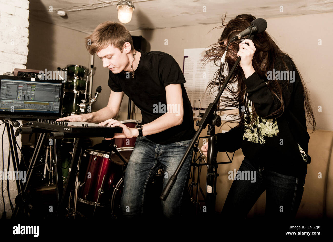 Young rock lady electric hi-res stock photography and images - Alamy