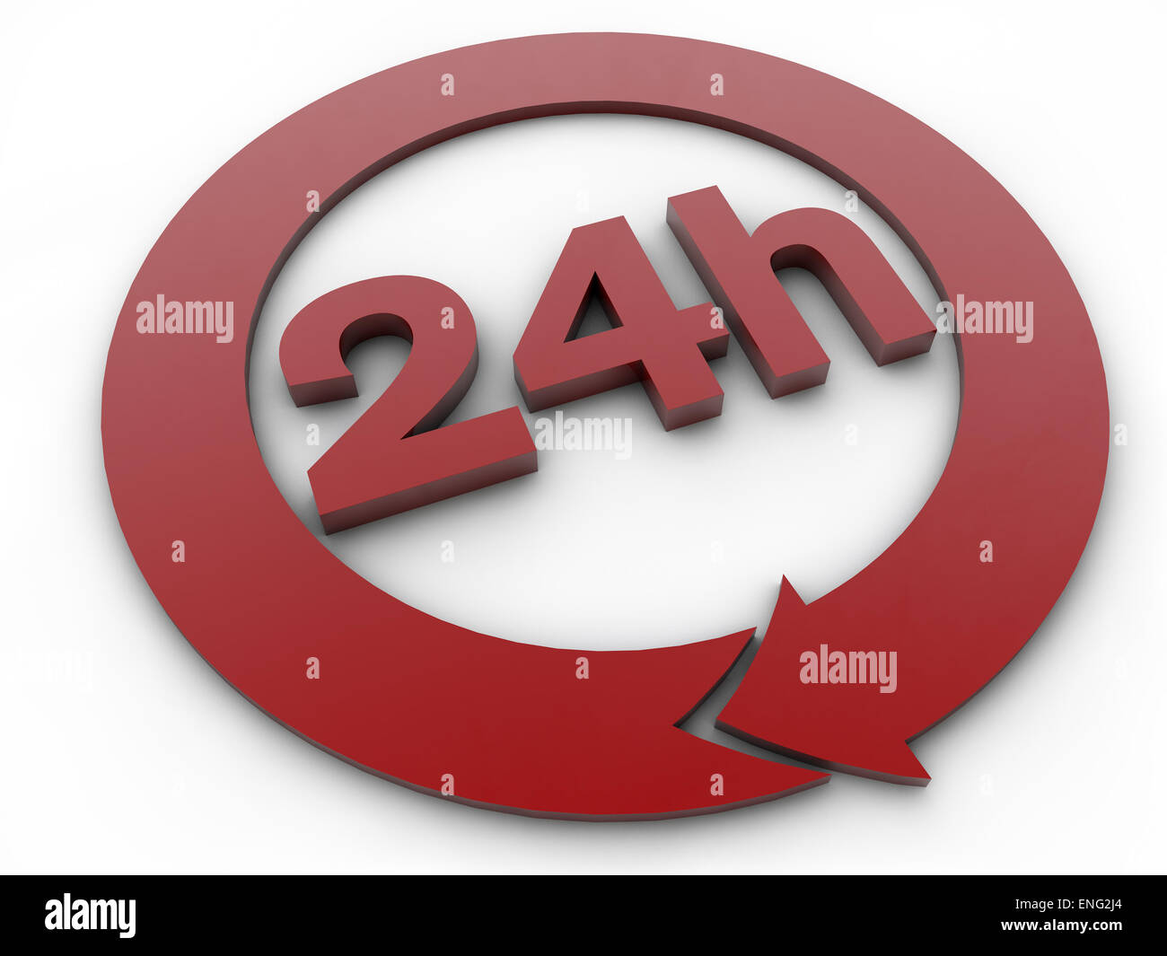 24 hours - symbol over white background Stock Photo - Alamy