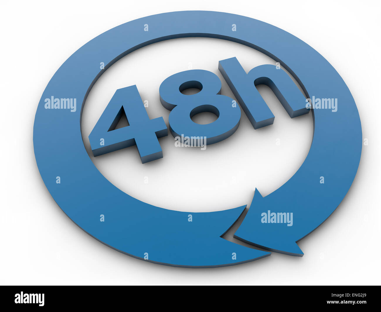 48 hours - 3D Text over white Background Stock Photo - Alamy