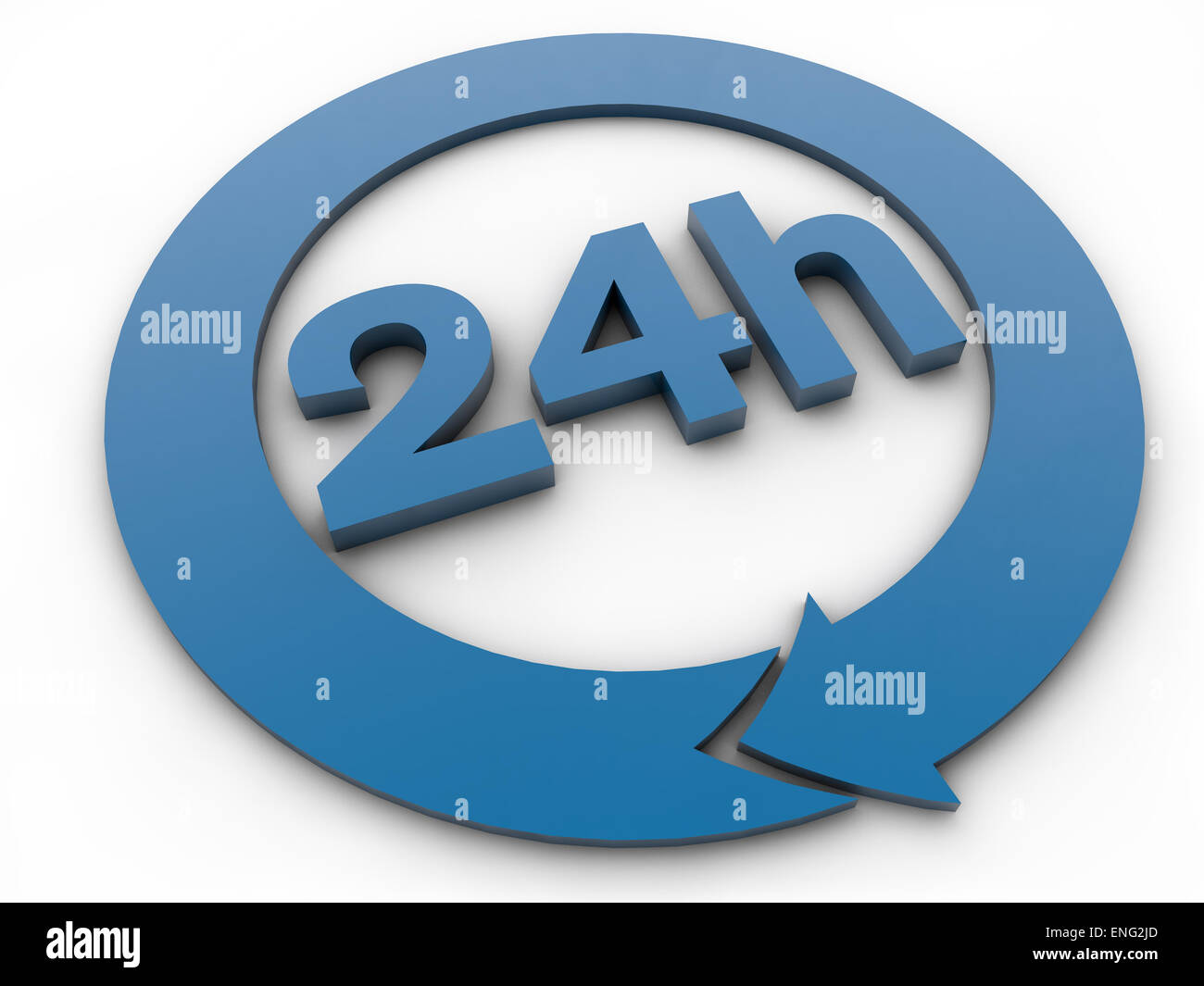 24 hours - symbol over white background Stock Photo - Alamy