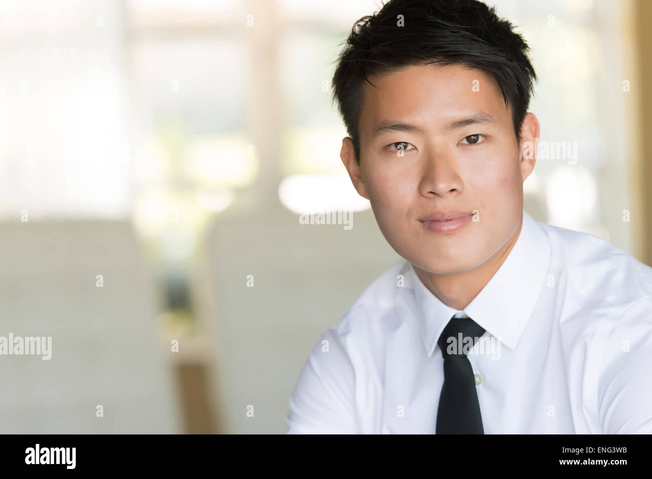 Korean businessman smiling Stock Photo - Alamy