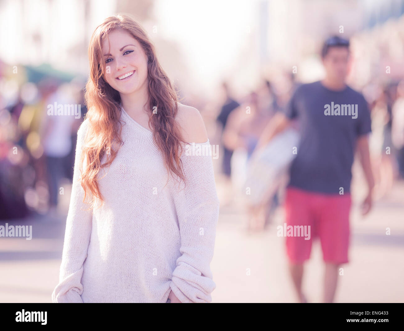 Boho style woman walking on hi-res stock photography and images - Alamy