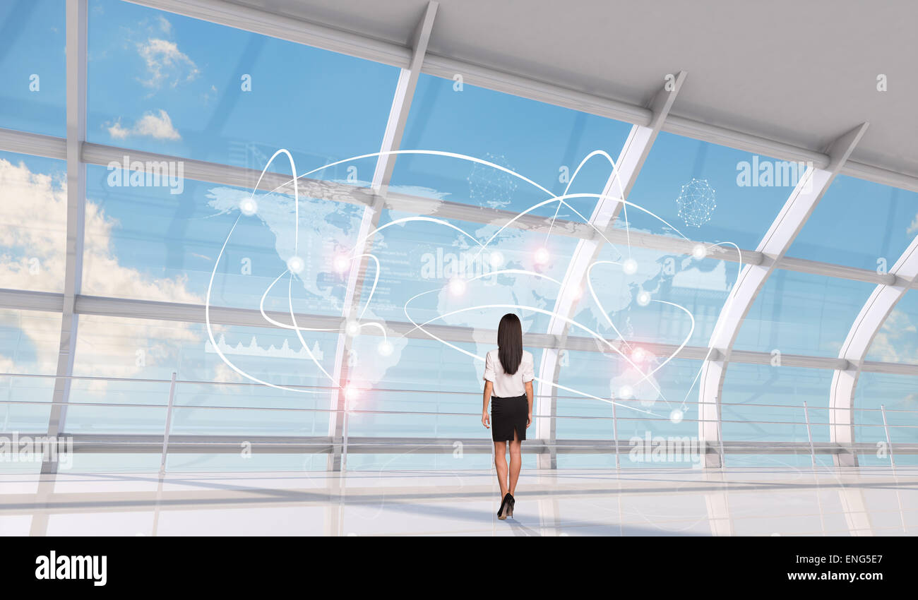 Front back world map hi-res stock photography and images - Alamy