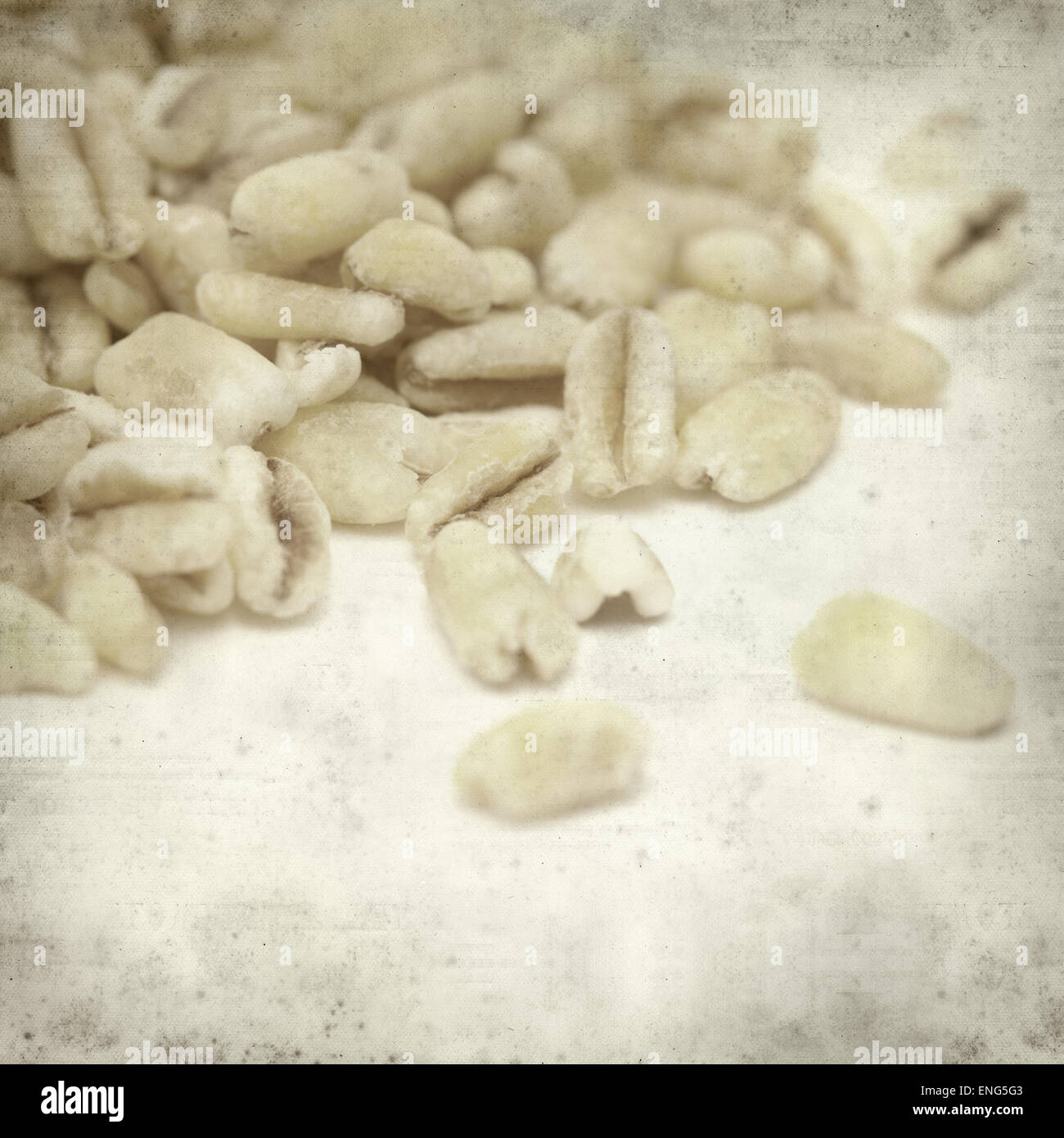 textured old paper background with wheat grains Stock Photo - Alamy
