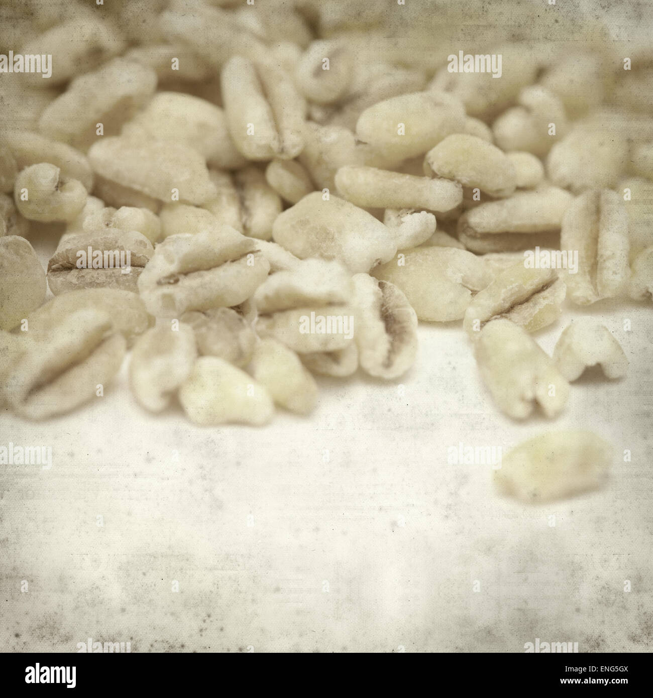 textured old paper background with wheat grains Stock Photo - Alamy