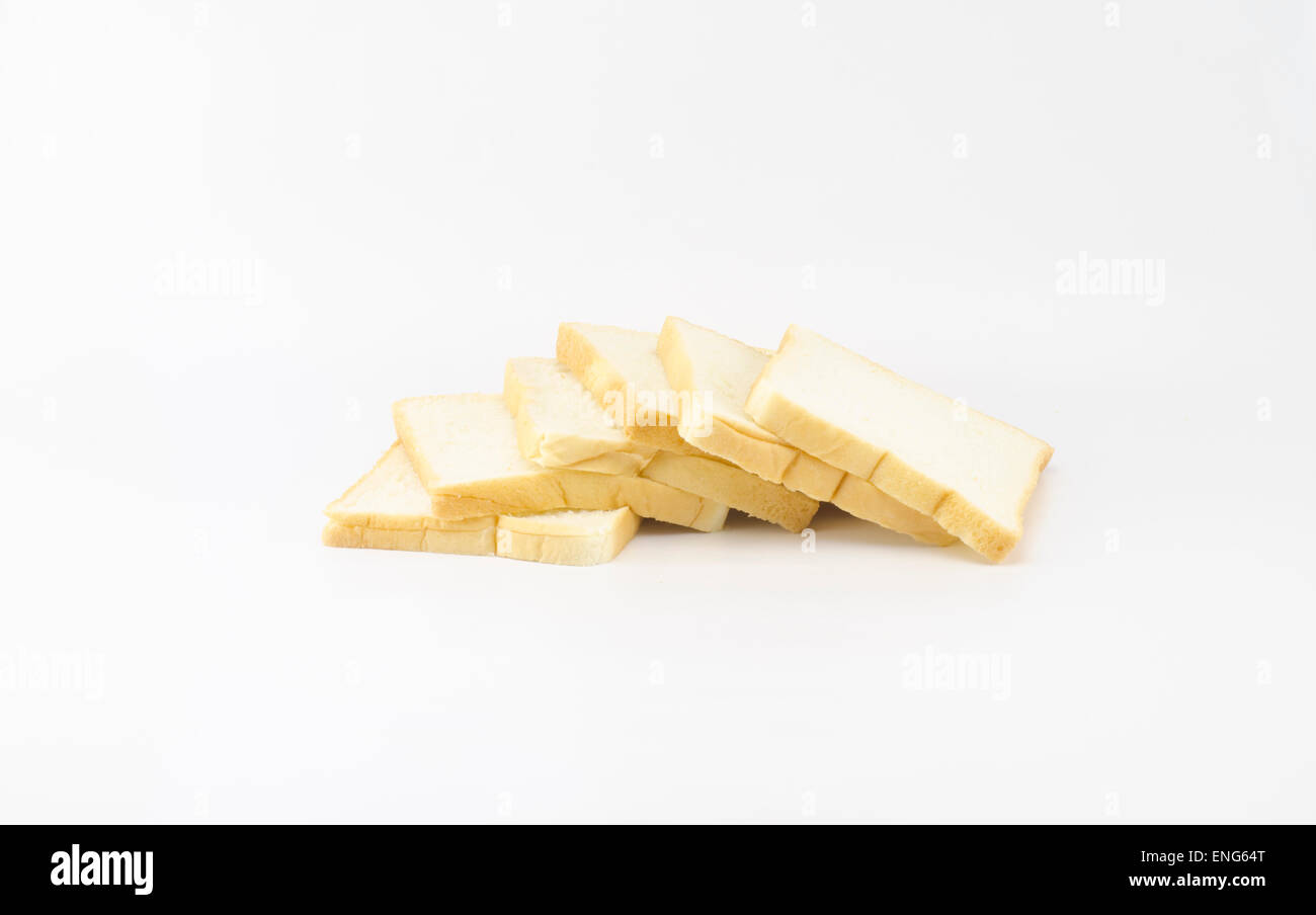 sliced bread isolated on white background Stock Photo - Alamy