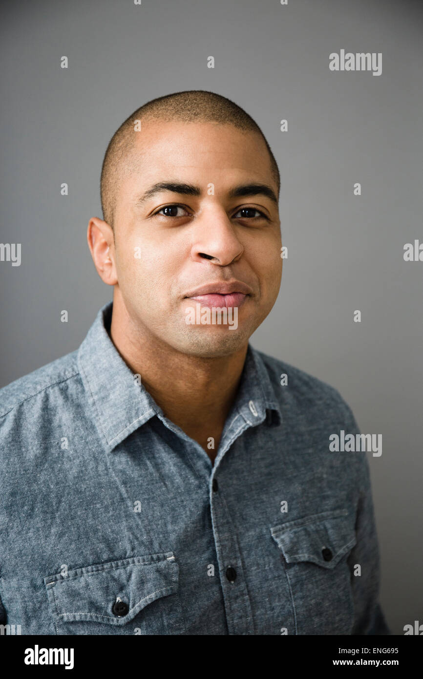 Close black man face hi-res stock photography and images - Alamy