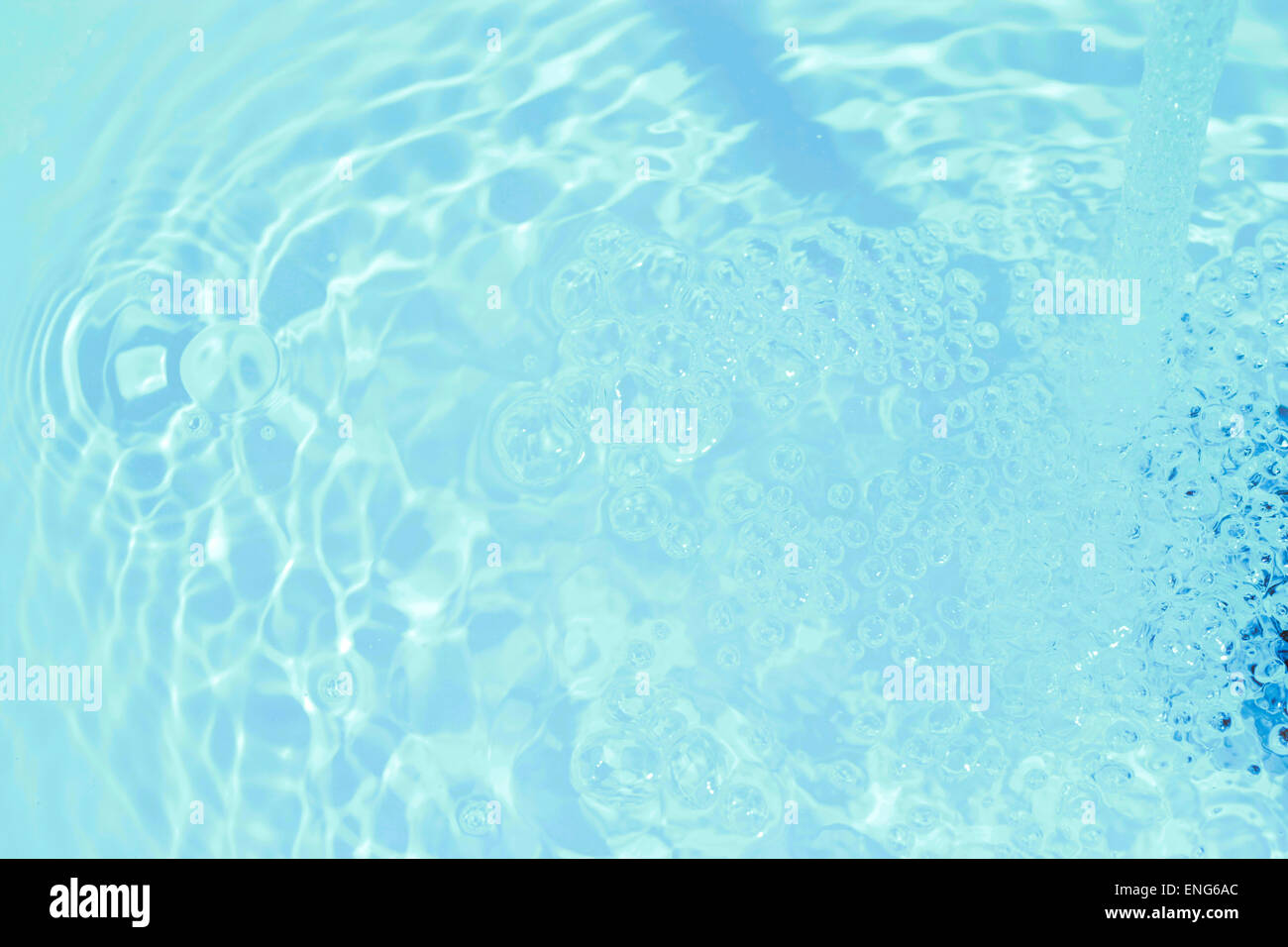 blue water stream reflection and bubbles Stock Photo - Alamy
