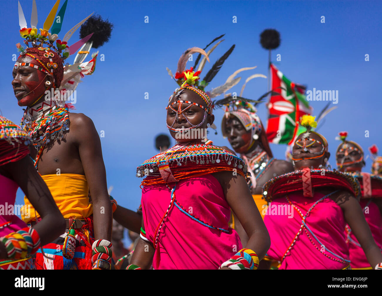 Rendille Tribe Men And Women Dancing, Turkana Lake, Loiyangalani, Kenya ...