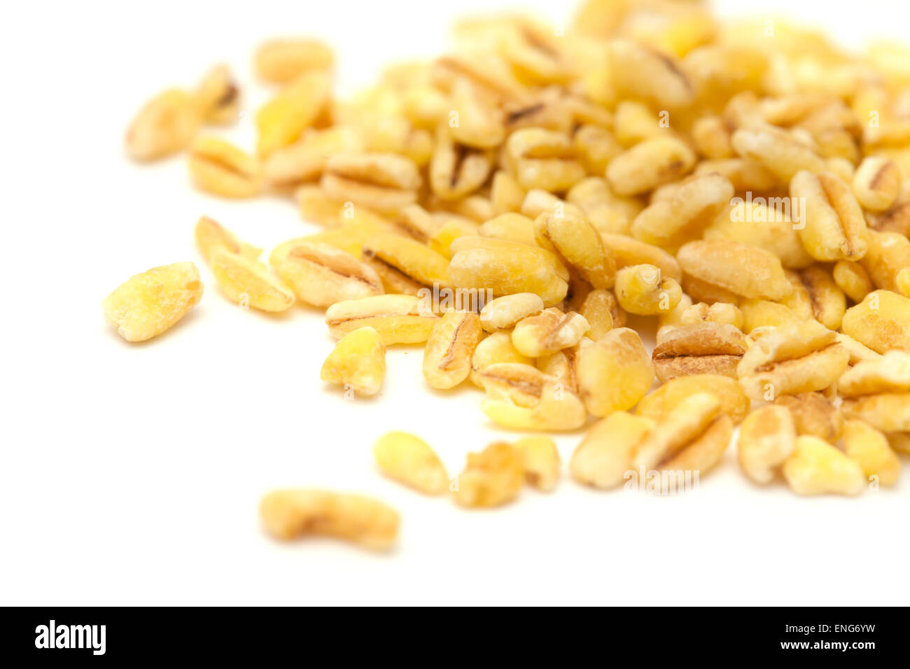 wheat grains isolated on white background Stock Photo - Alamy