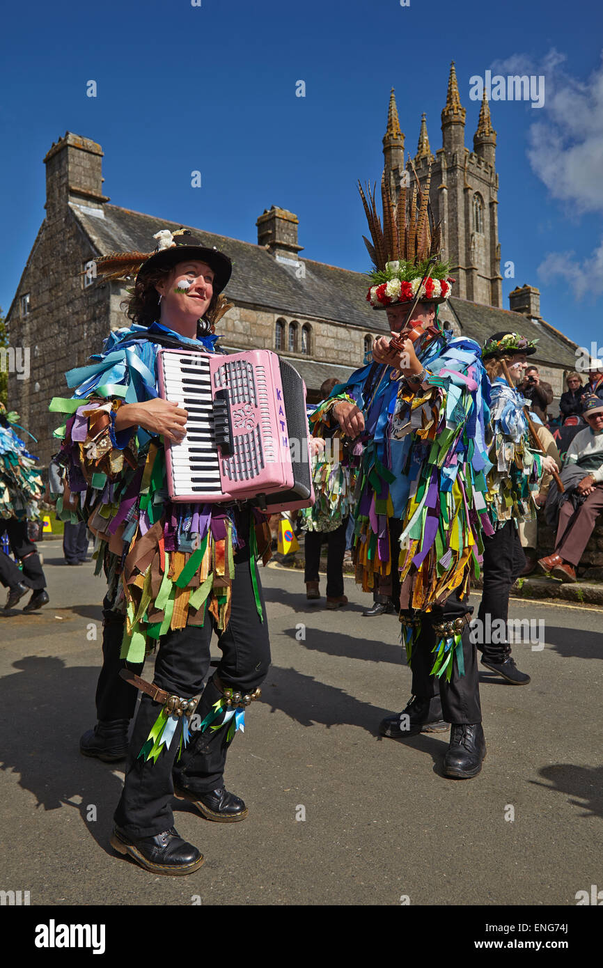 Morris dancers in action at the Widecombe Fair, held each September, in ...
