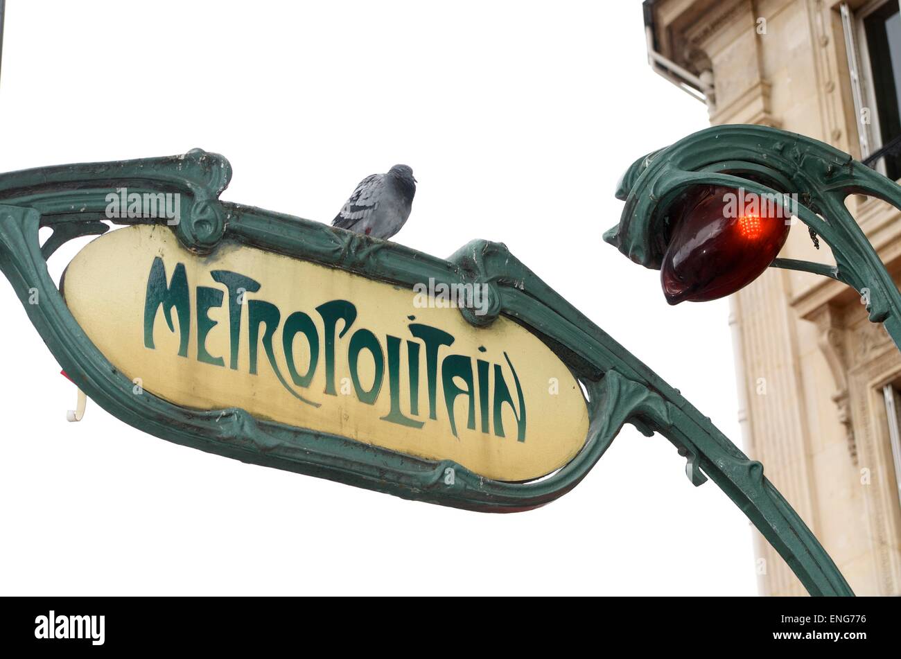 Foreground of a metro signal in Paris, France Stock Photo - Alamy