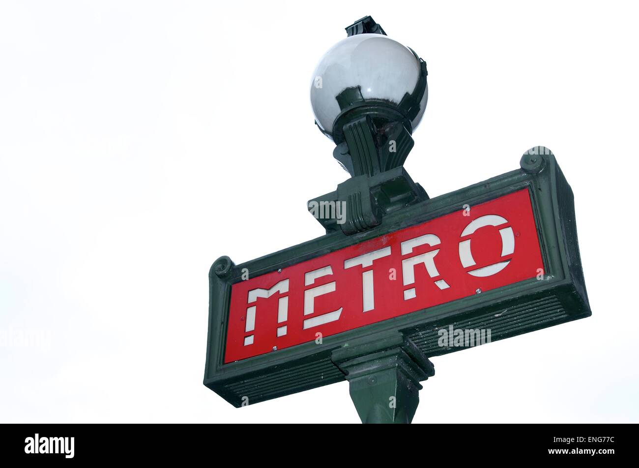 Paris Subway Metropolitan Entry Sign High Resolution Stock Photography ...