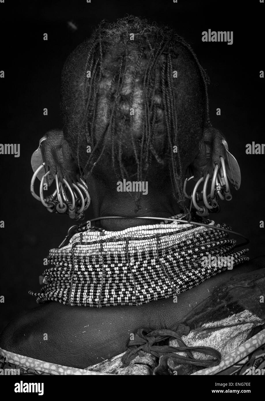 Turkana tribe woman huge necklaces hi-res stock photography and images ...