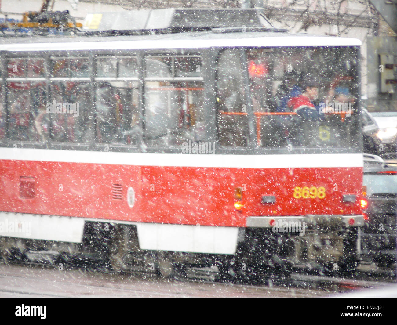 Tram winter snow hi-res stock photography and images - Alamy
