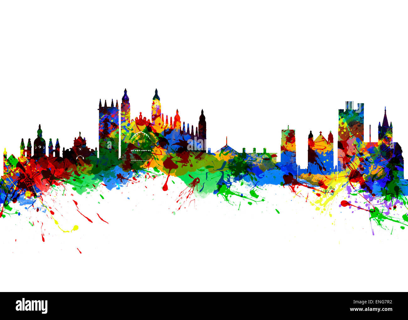 Cambridge skyline silhouette hi-res stock photography and images - Alamy