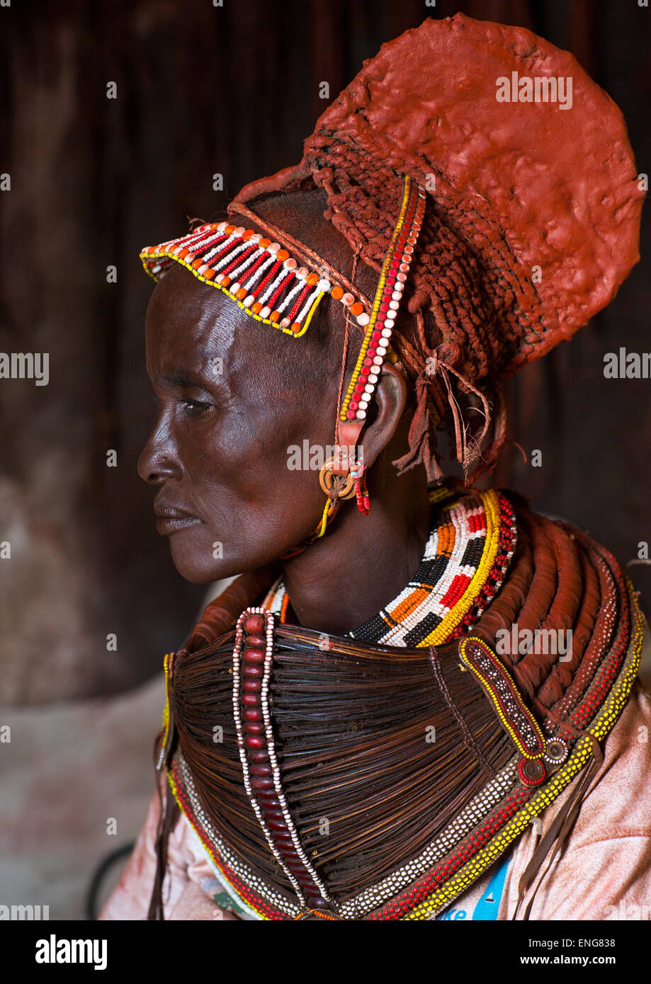 Turkana woman wearing traditional turkana hi-res stock photography and ...