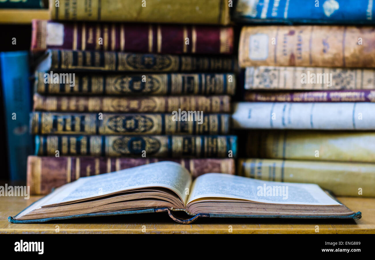 old ancient books in old Prussian language Stock Photo - Alamy
