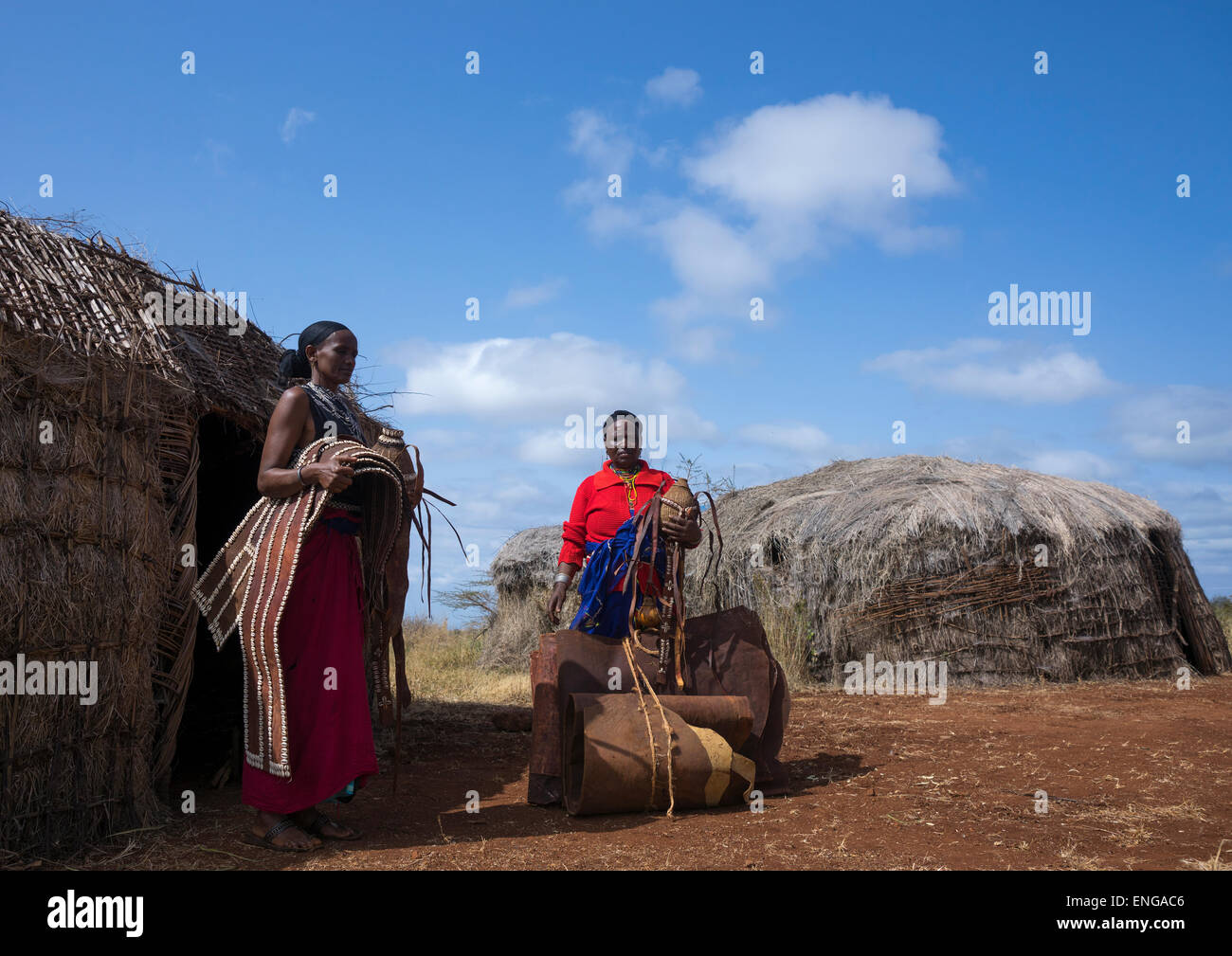 Borana Tribe Women Carrying Traditional Decoration, Chalbi Desert ...