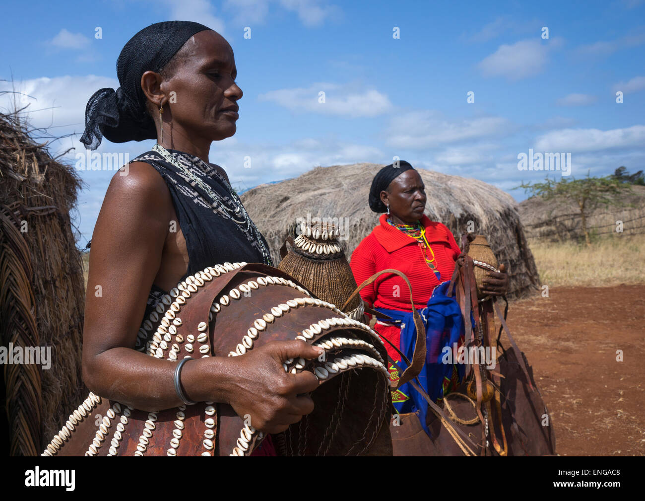 Borana Tribe Women Carrying Traditional Decoration, Chalbi Desert ...