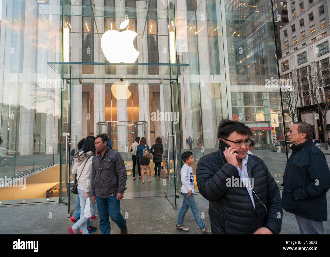 The Apple store on Fifth Avenue in New York is seen on Tuesday, April ...