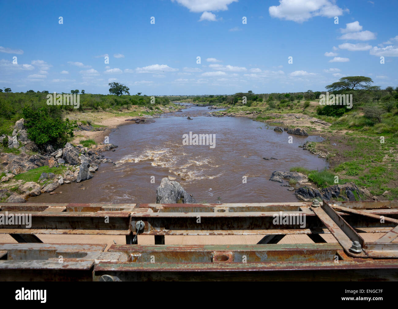 Mara Bridge Crossing The River Mara, Rift Valley Province, Maasai Mara ...