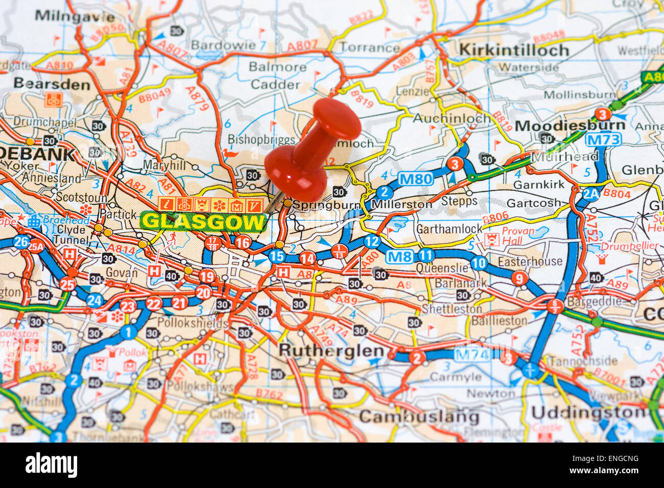 Glasgow Map High Resolution Stock Photography and Images - Alamy