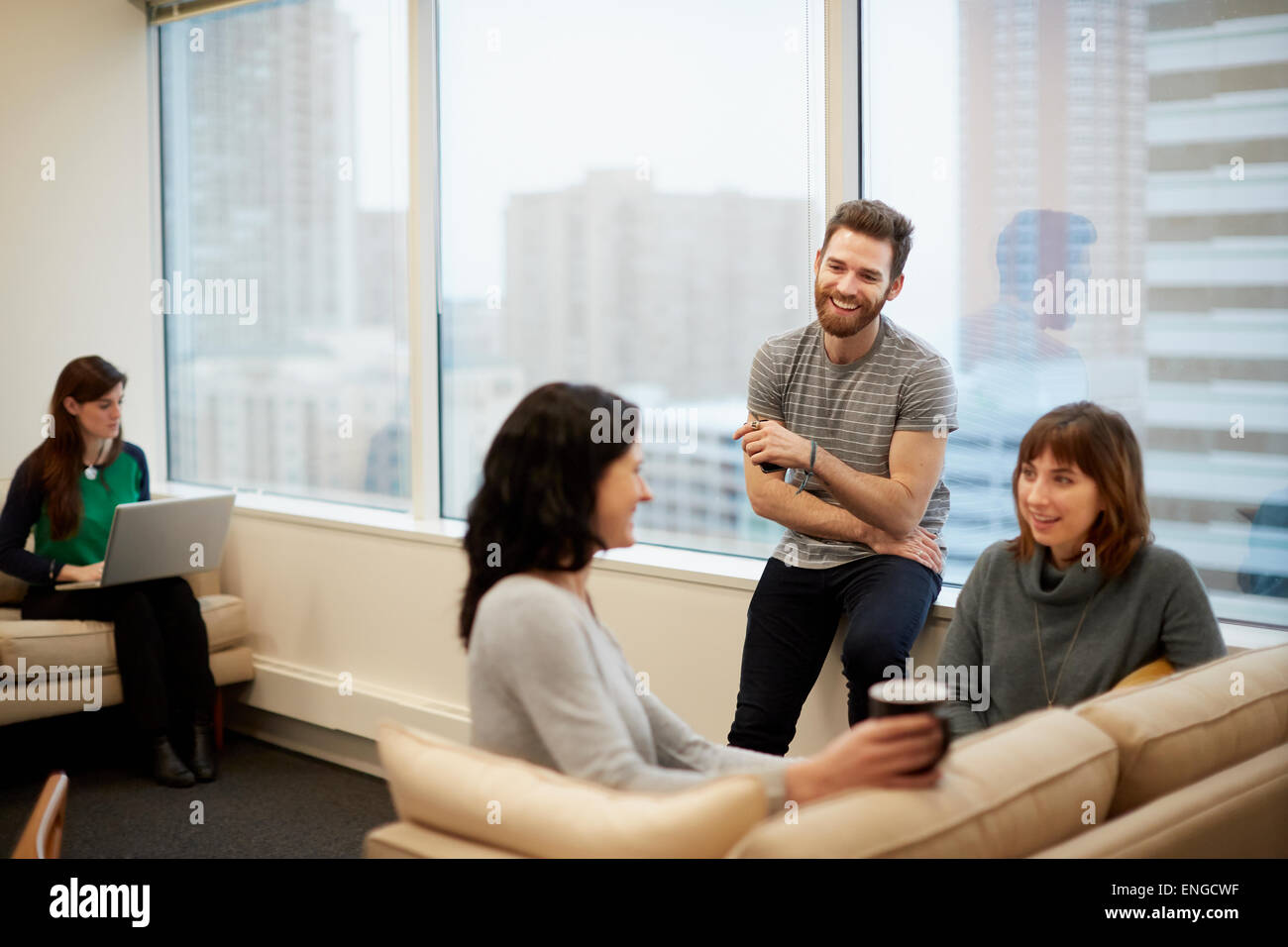 Man sitting in windowsill hi-res stock photography and images - Alamy