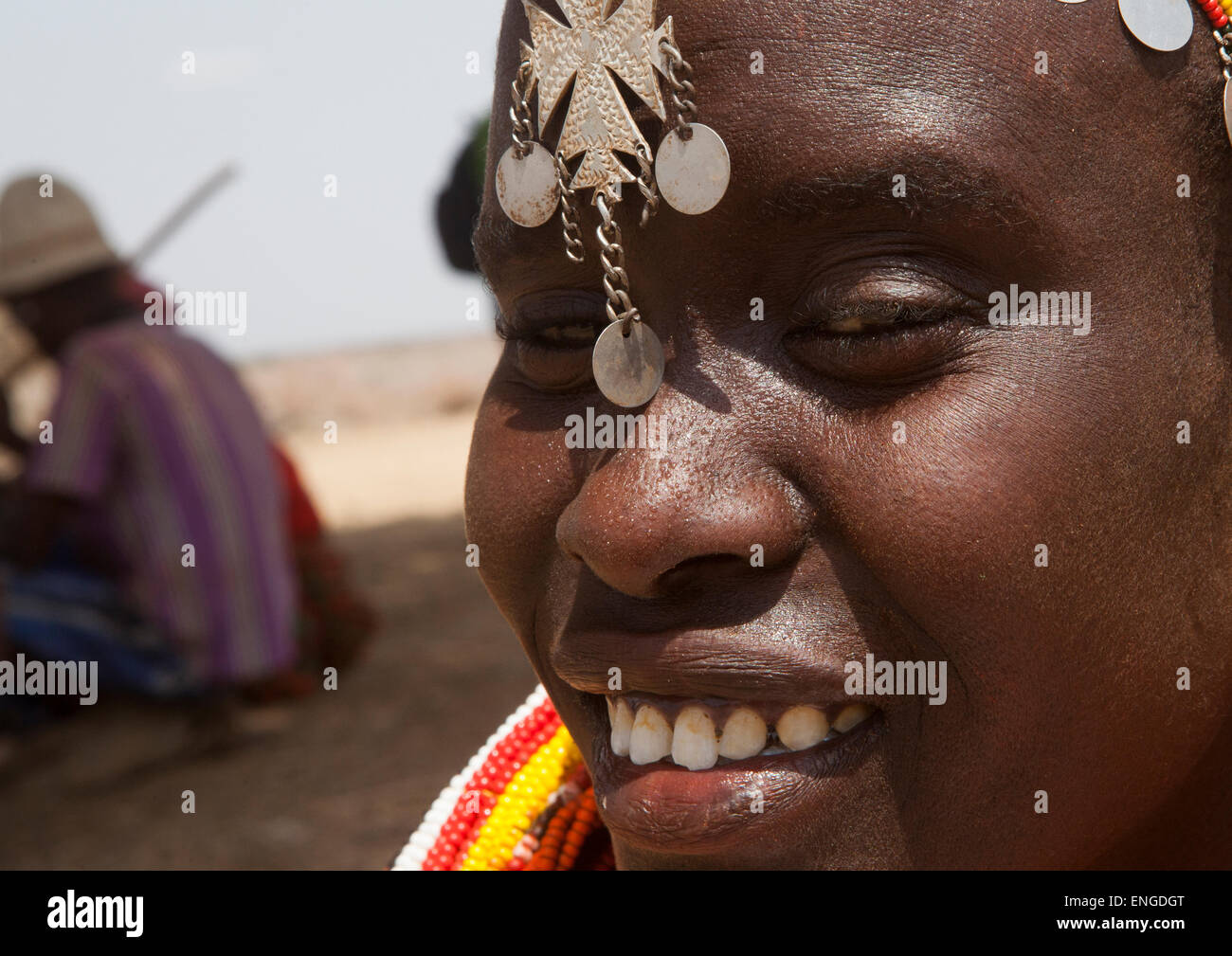 Rendille Tribeswoman Wearing Traditional Headdress And Jewellery ... Rendille Tribeswoman Wearing Traditional Headdress And Jewellery ...