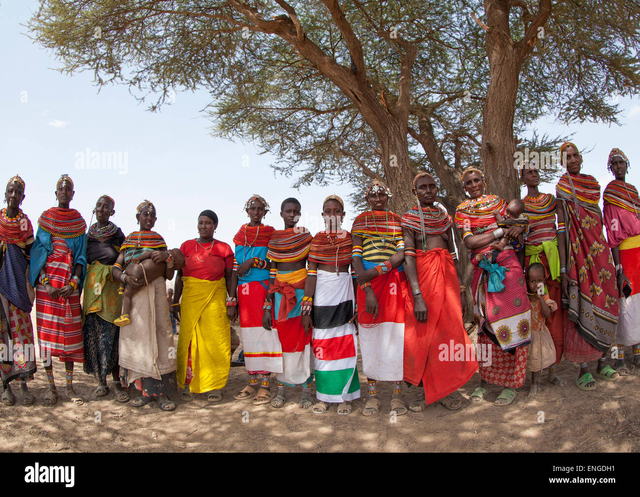 Rendille Tribeswomen, Marsabit District, Ngurunit, Kenya Stock Photo ...