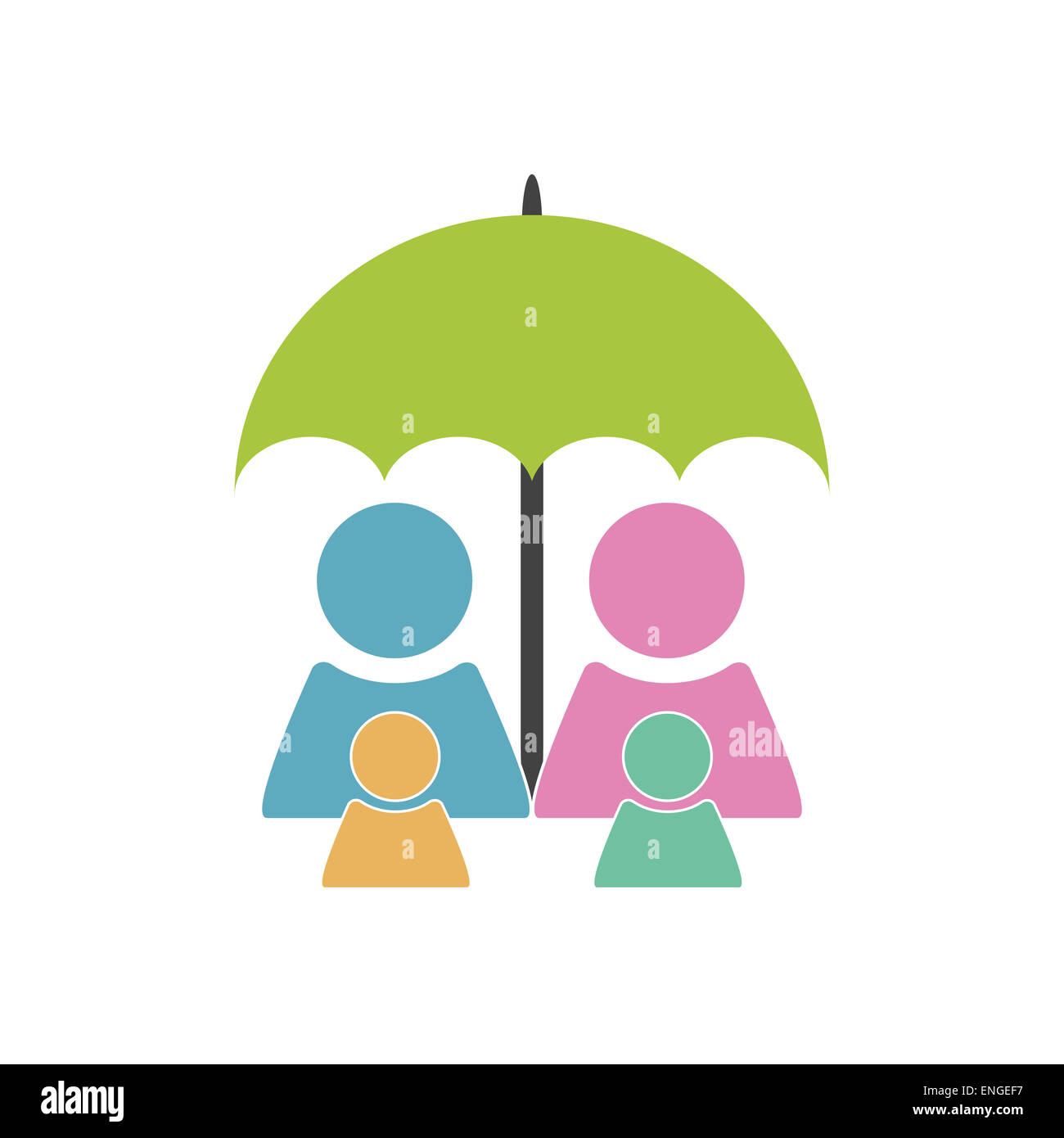 Family umbrella protection hi-res stock photography and images - Alamy