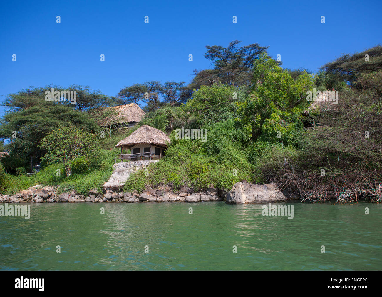 Island Camp Hotel, Baringo County, Baringo, Kenya Stock Photo - Alamy
