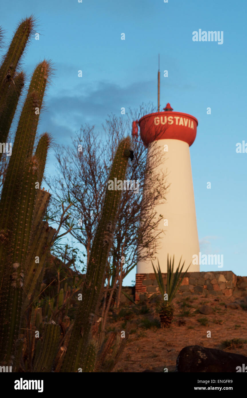 Saint-Barthélemy, Caribbean: view of the Gustavia Lighthouse, located ...
