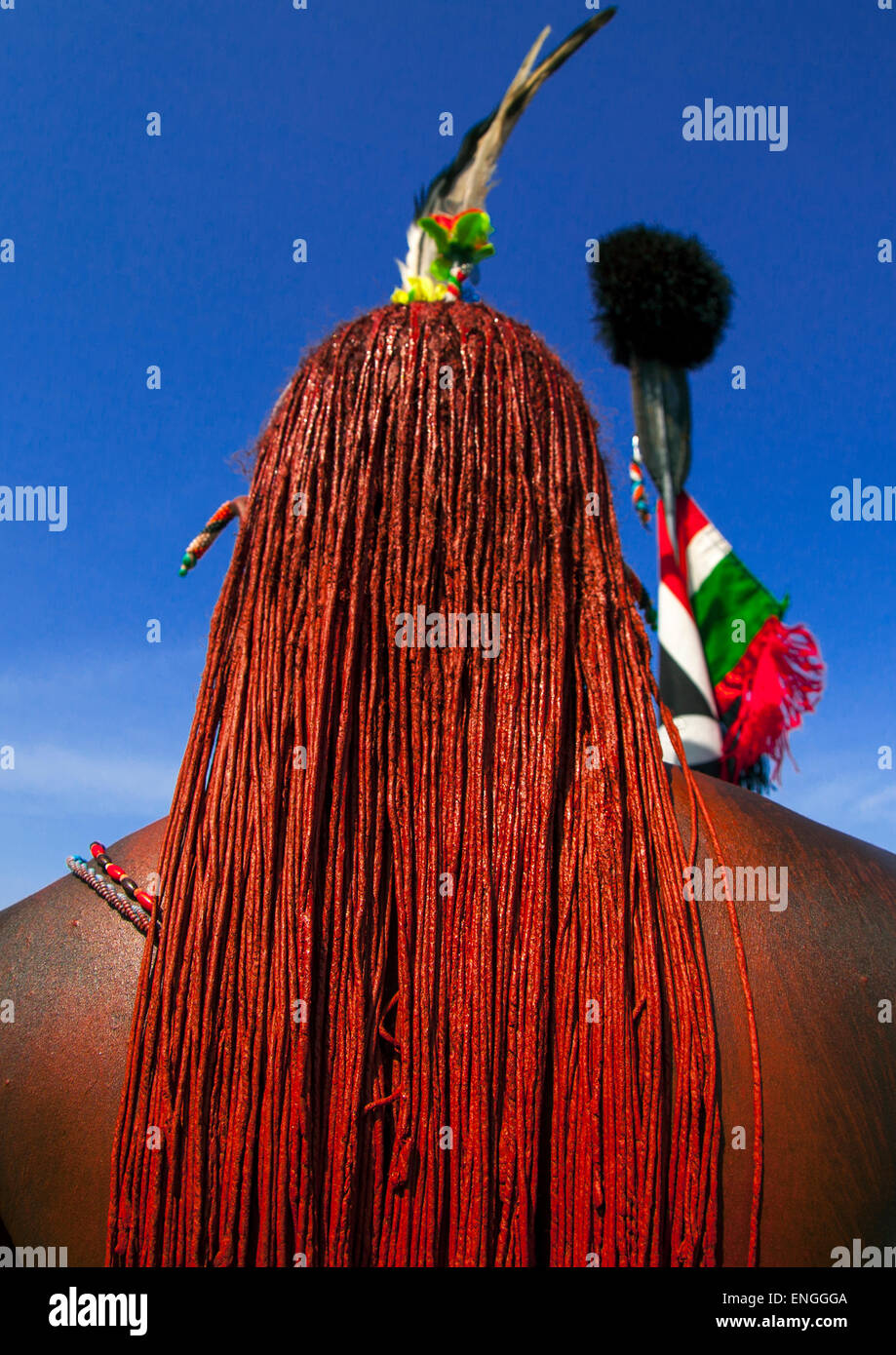 Portrait Of Rendille Warrior Wearing Traditional Headwear, Turkana Lake ...