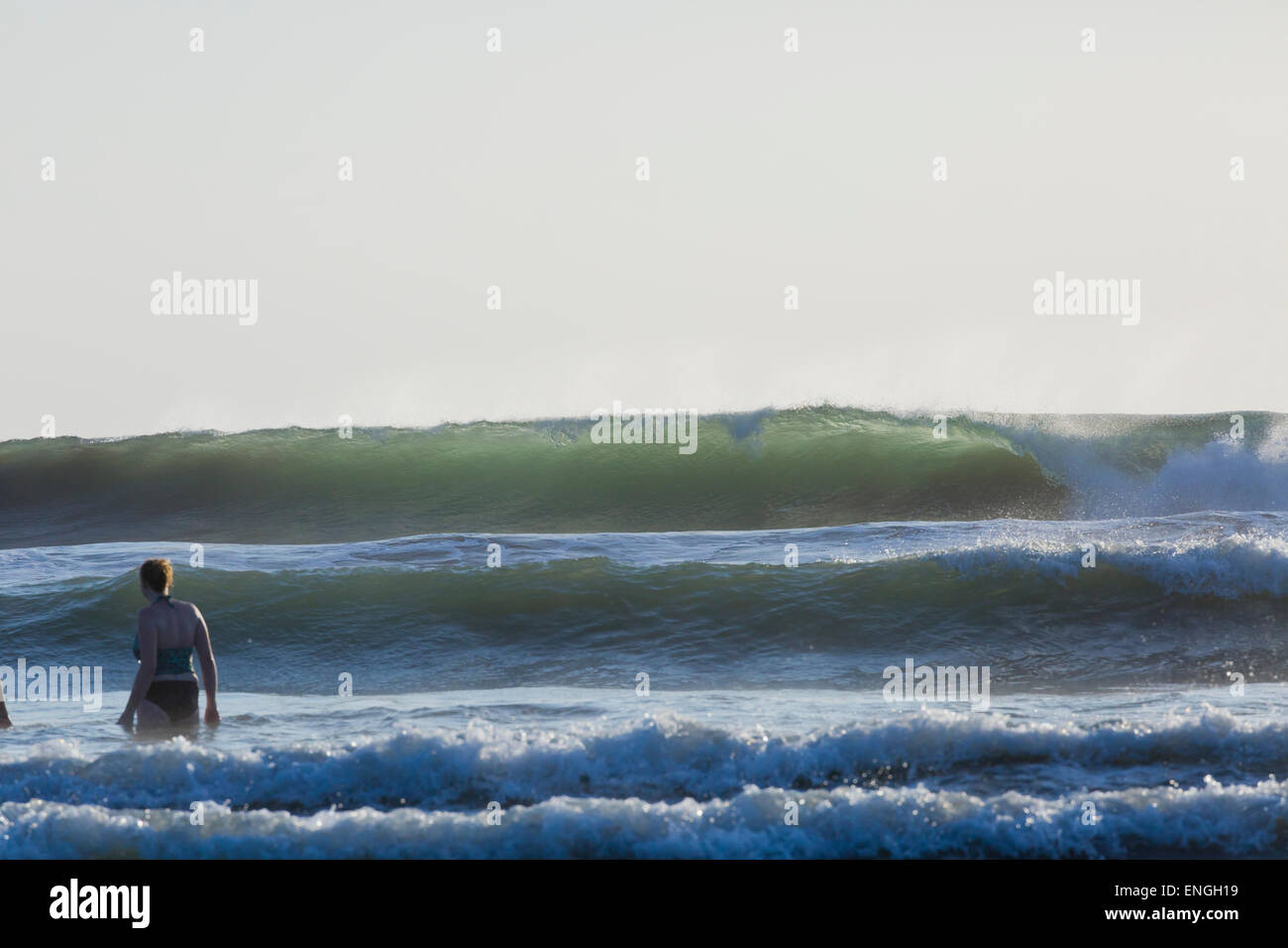Beach swimming waves hi-res stock photography and images - Alamy