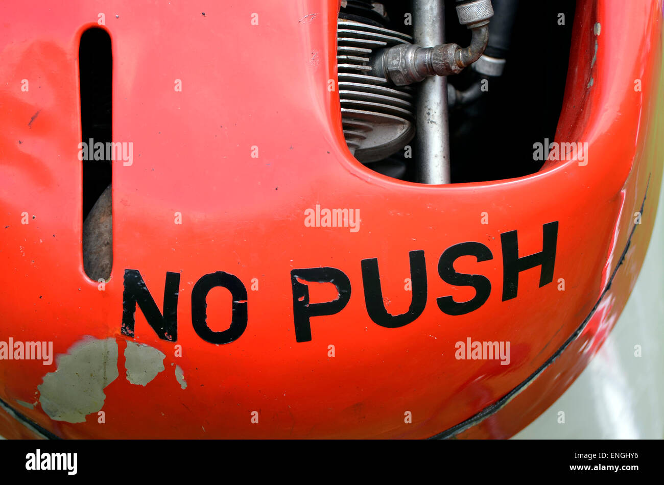 No push - a clear instruction for ground staff on the nose of a classic ...