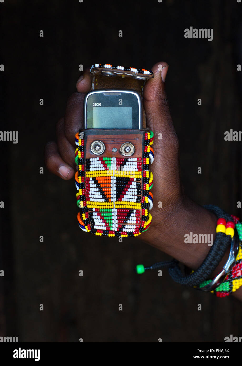 African tribe cell phone hi-res stock photography and images - Alamy
