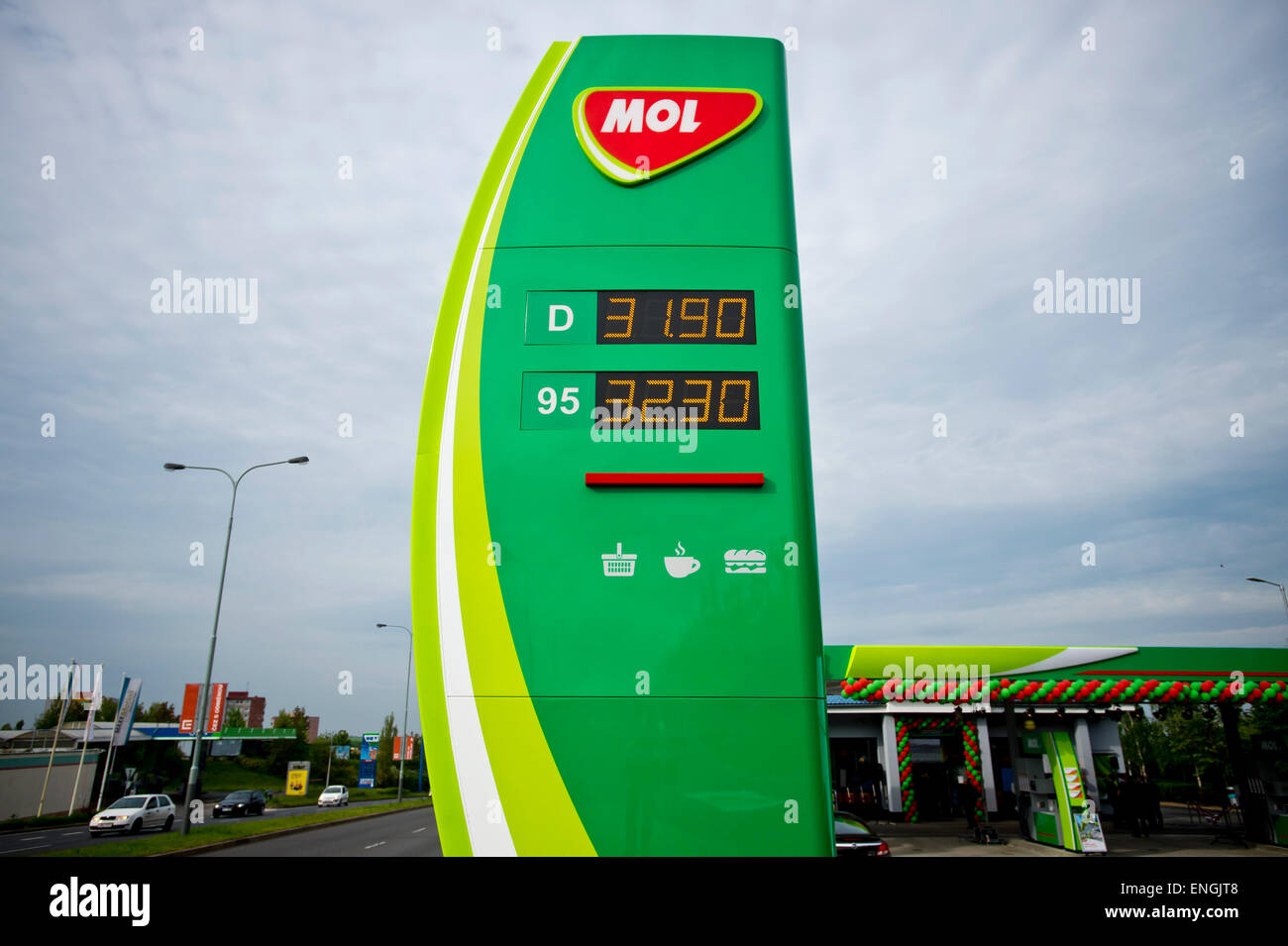 Prague, Czech Republic. 5th May, 2015. MOL petrol station is seen ...