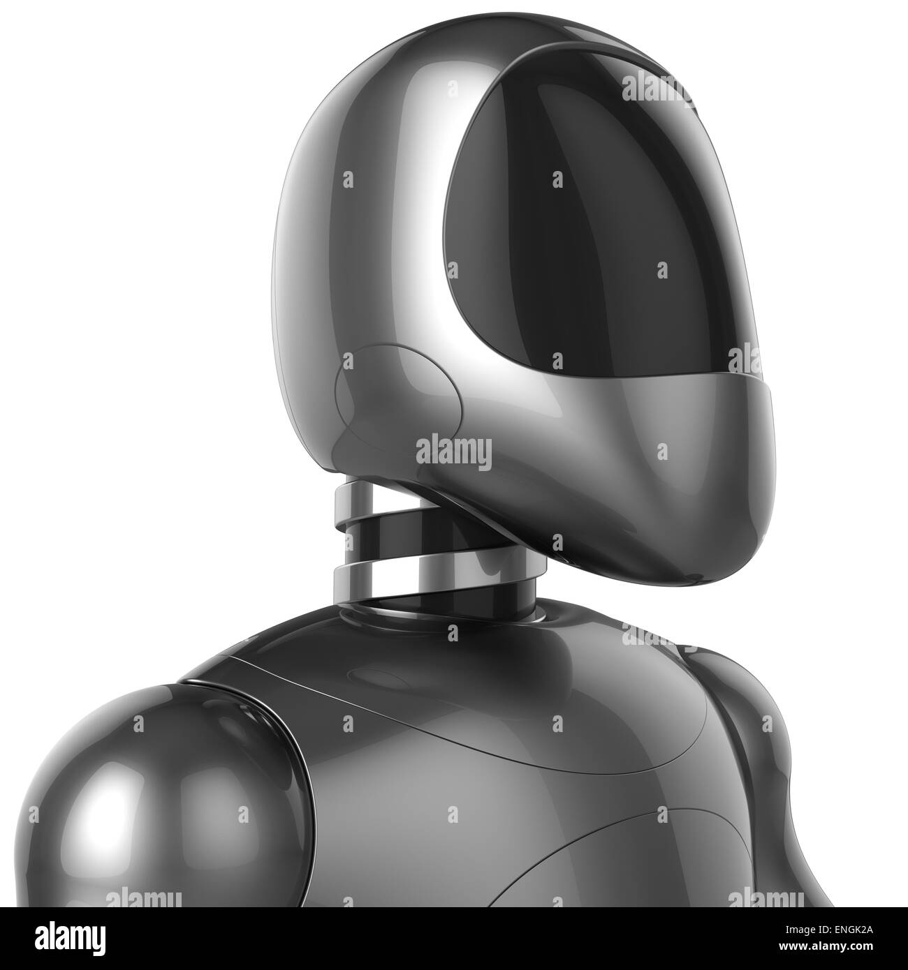 Robot android futuristic cyborg character concept. 3d render isolated ...