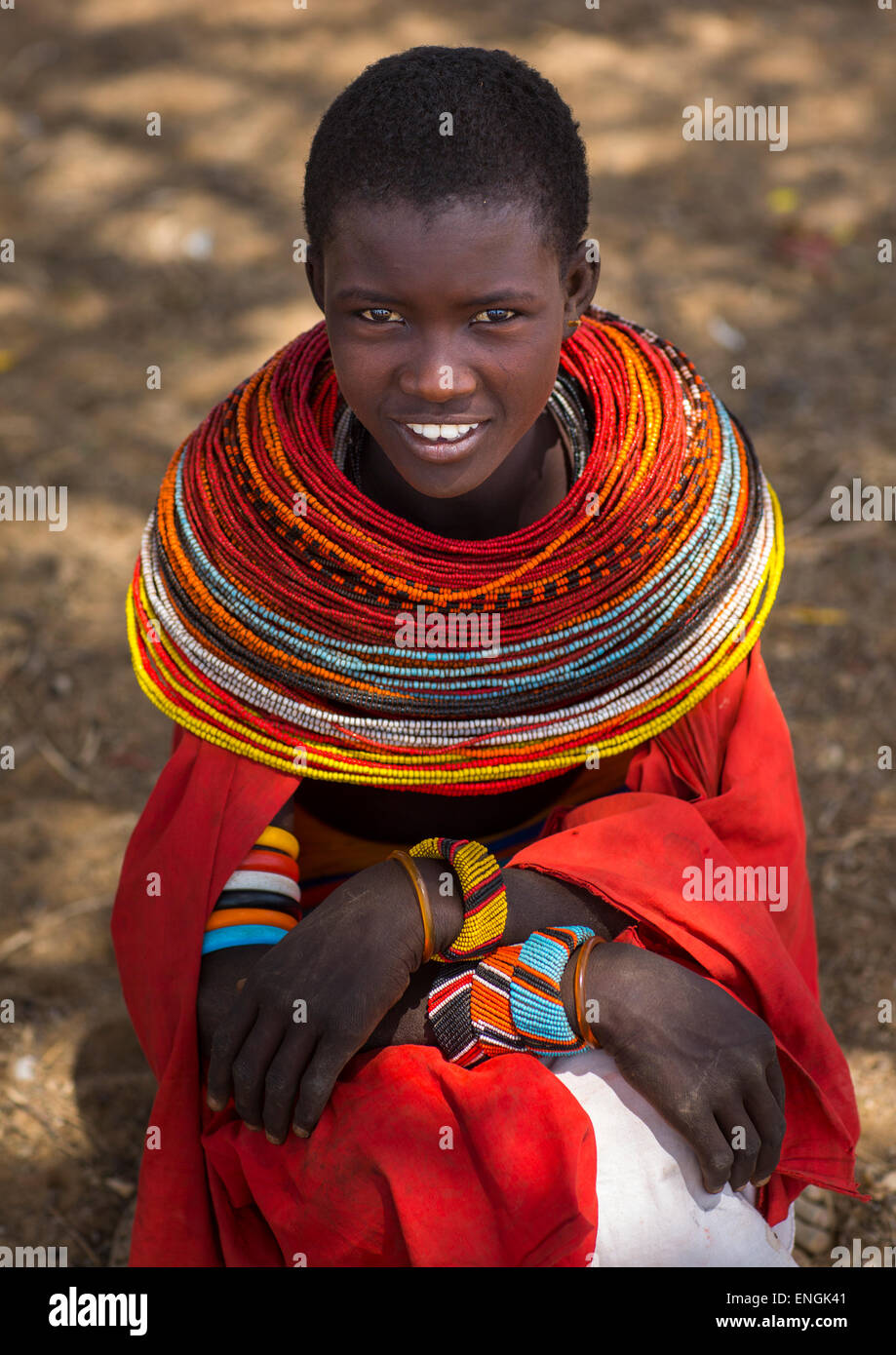 Portrait Of A Rendille Tribeswoman, Marsabit District, Ngurunit, Kenya ...