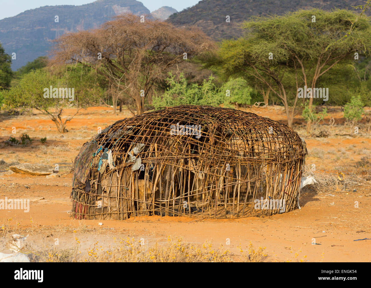 Rendille Traditional Hut, Marsabit District, Ngurunit, Kenya Stock ...